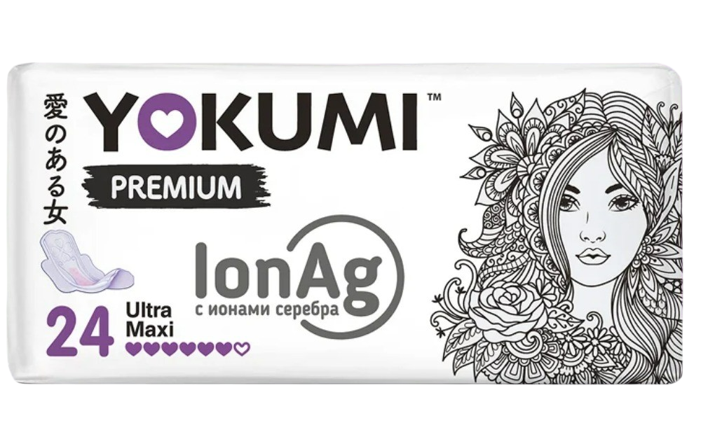 Прокладки женские гигиенические YOKUMI premium ultra Maxi, 24 шт
