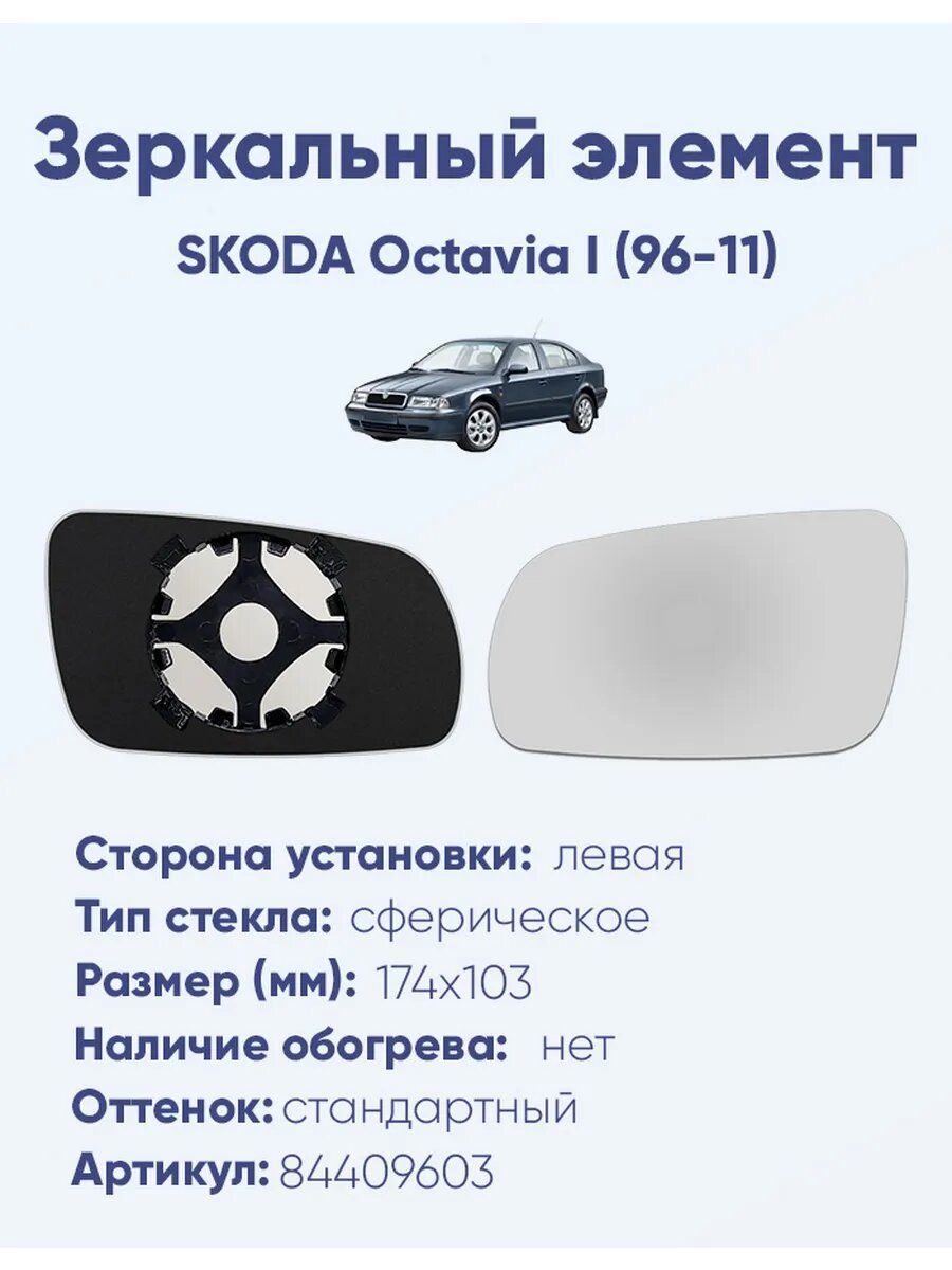 Зеркало SKODA Octavia I (96-11) 84409603