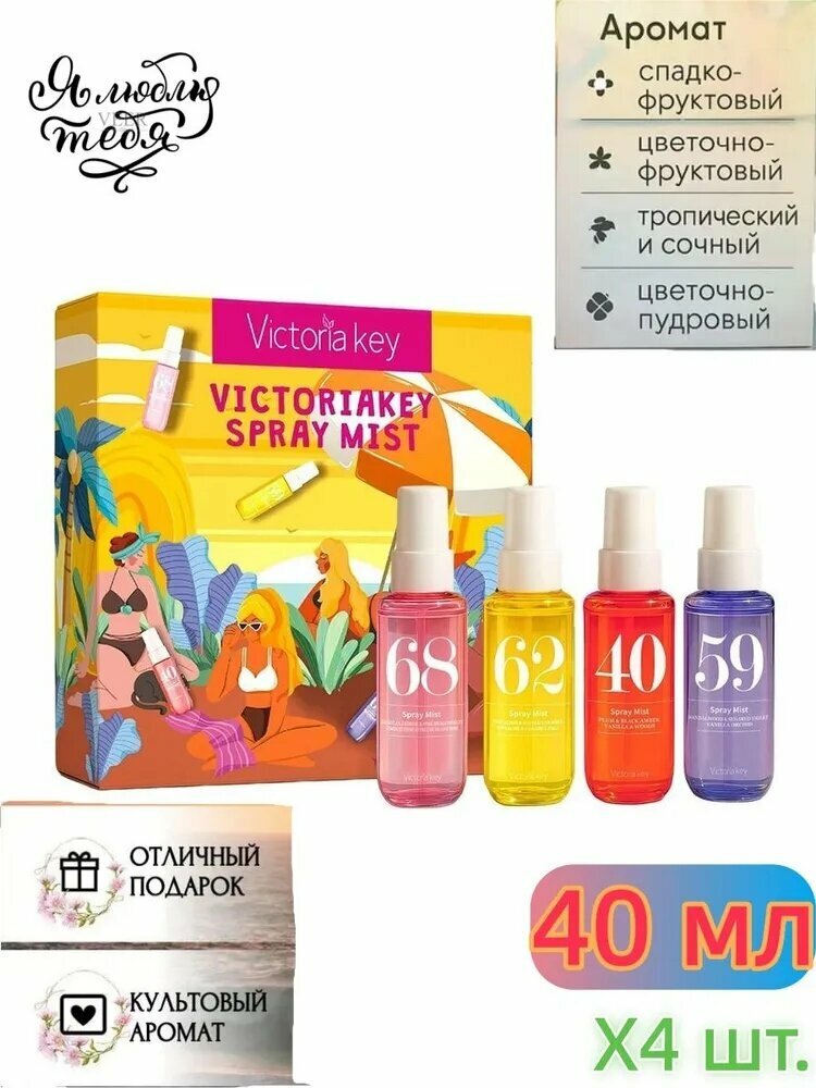 Парфюмерный спрей для тела Cheirosa, 40 мл*4шт