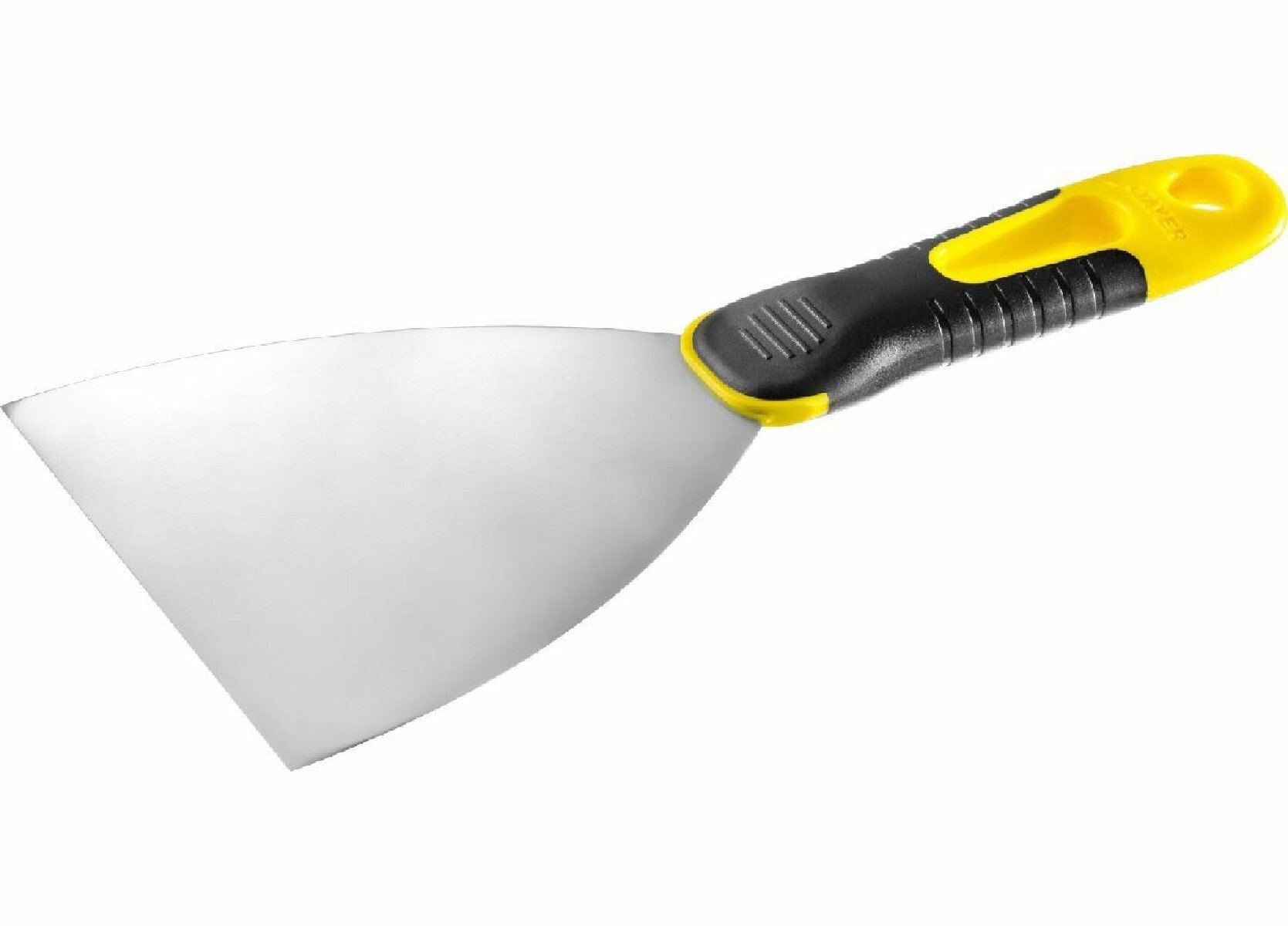 Шпательная лопатка STAYER нержавеющая сталь профилированное полотно 125 мм двухкомпонентная ручка ТПР+ПП
