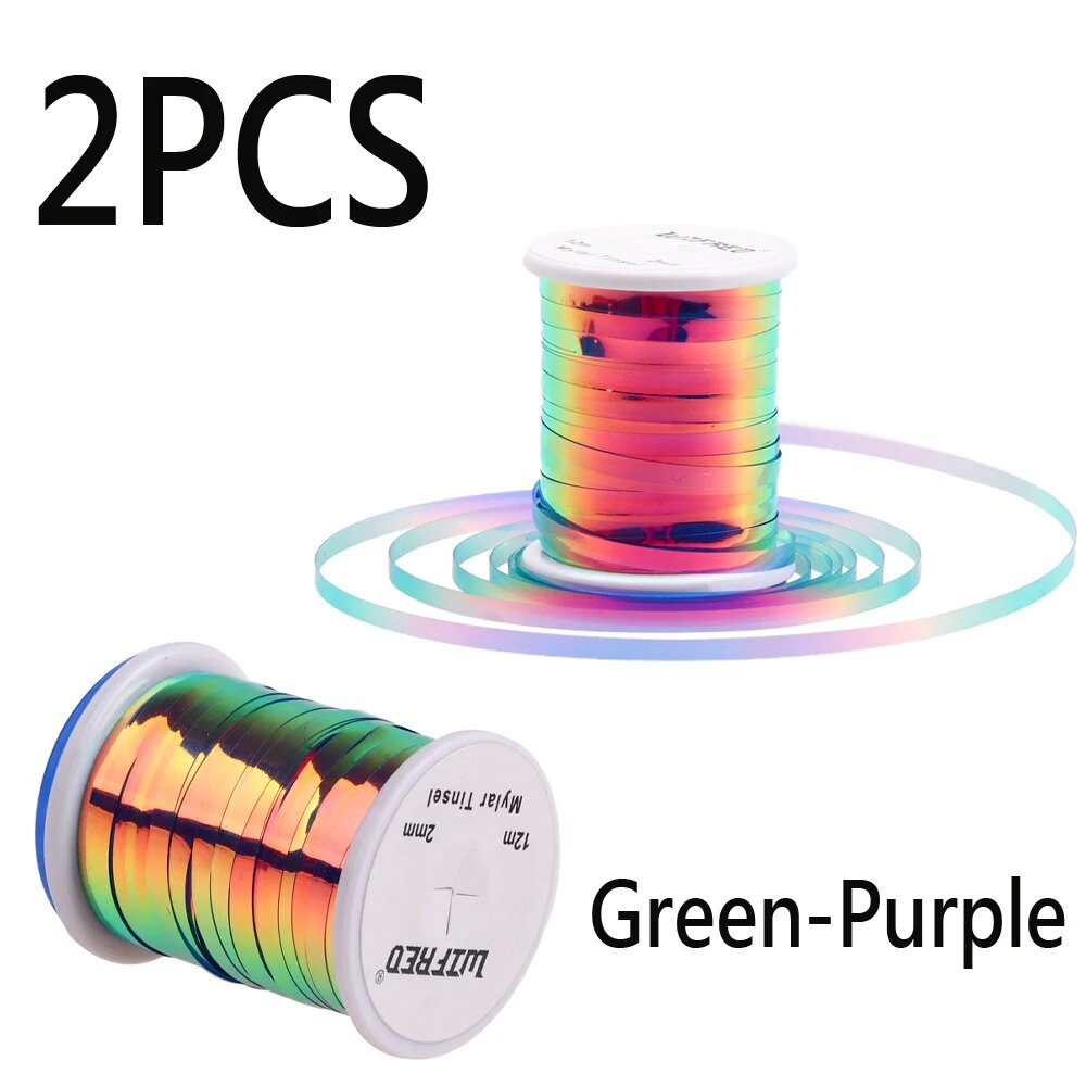 Мишура для вязания мух 2 мм, 2 шт, Greenpurple