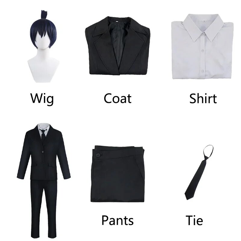 Косплей костюм Человек-бензопила Черный, L, Style B