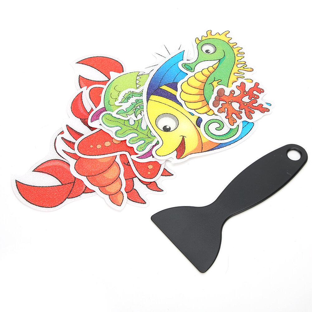 Наклейка на ванную комнату с изображением милого мультяшного животного, противоскользящая, водонепроницаемая, для ванны и лестницы.