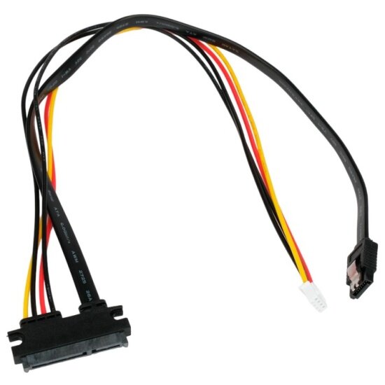 Кабель питания SATA Cablexpert , XH2.54 4pin+Sata 7pin/Sata 7+15pin, 40см, пакет