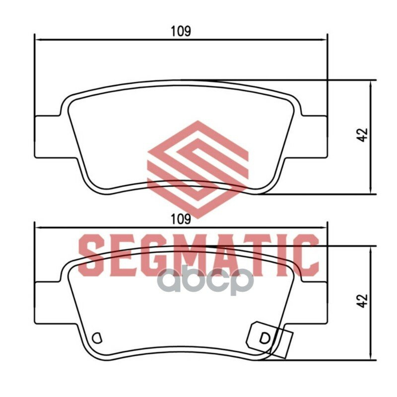 Колодка торм. диск. зад. HONDA CR-V 2.0L 07-, 2.4L 09-, 2.4L 07- [109*42*16] SEGMATIC арт. SGBP2611