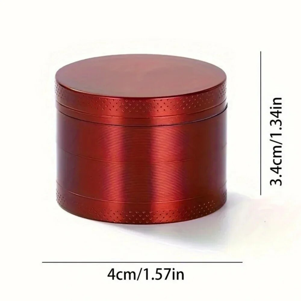 Металлическая мельница для трав 40/50 мм Бордовый, 40mm-Red