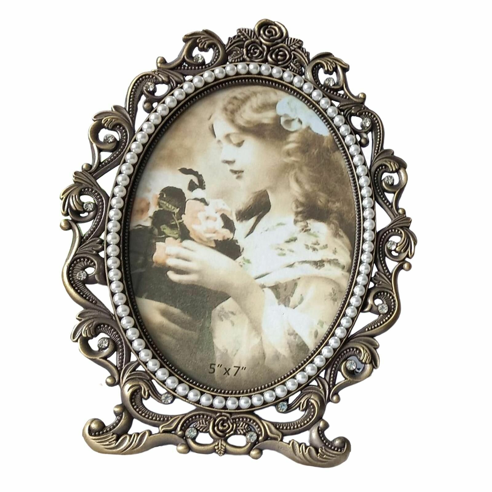 Ретро фоторамка с винтажным жемчугом