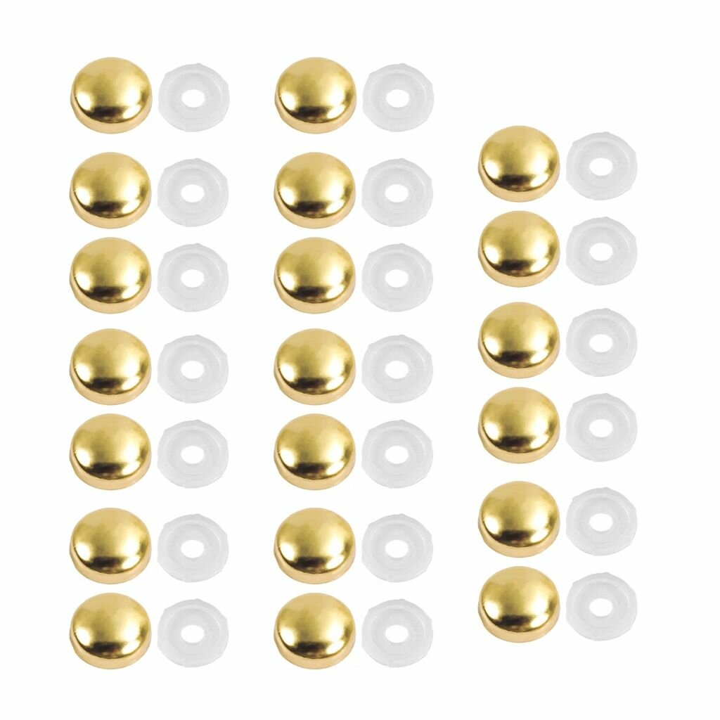 (20 комплектов) резиновое кольцо диаметром 16 мм, стеклянные зеркальные гвозди, пластиковые гвозди, саморезы с некрасивыми колпачками-золото