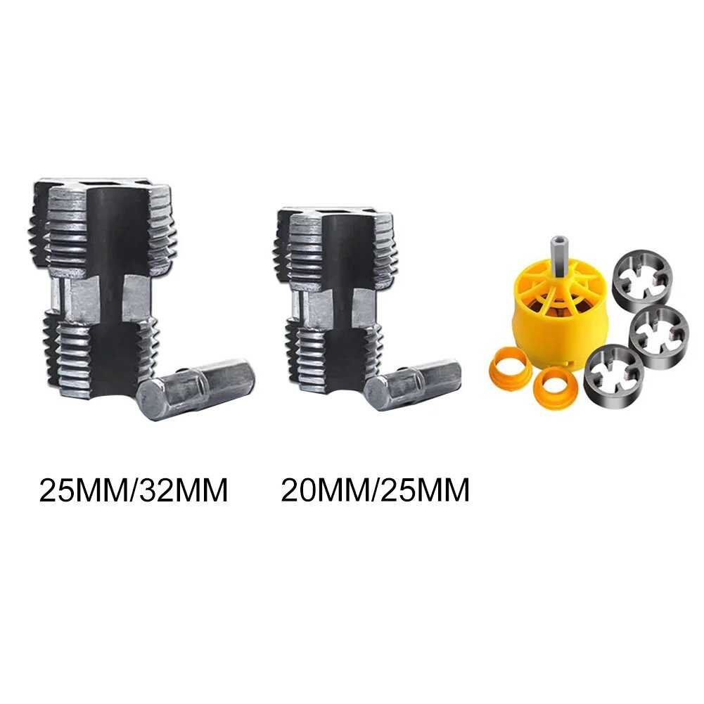 8 шт./компл. набор насадок для труб 20/25/32 мм, открывалка для внутренней резьбы, ПВХ пластиковые трубы, электрический ручной инструмент, инструмент для изготовления резьбы из ПВХ