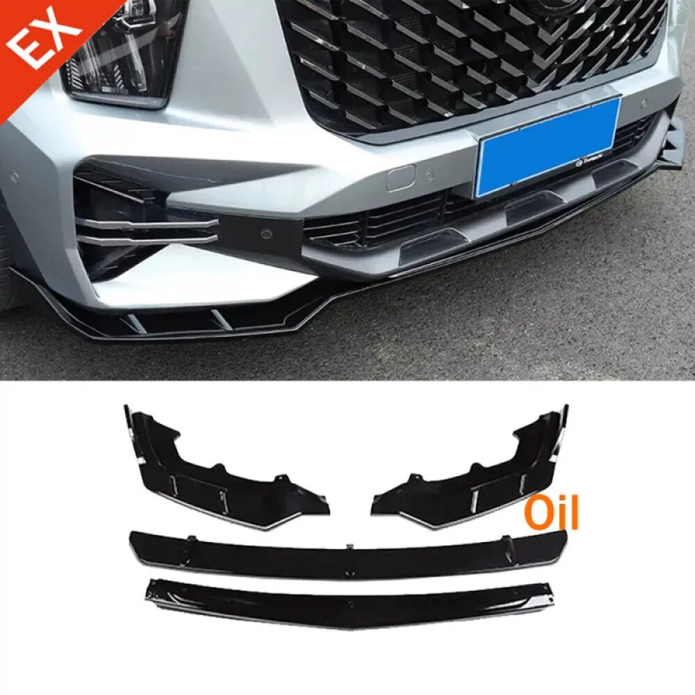 Для 2023-2024 аксессуары Trumpchi GAC GS8 карбоновая отделка передняя лопата автомобиля передняя губа защита переднего бампера анти-хотный гарнир Black 1 Oil