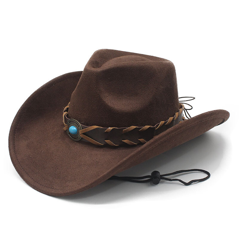 Многоцелевая Джазовая шляпа из шерсти Унисекс Козырёк 9см Согнутый Войлок / YWK-33