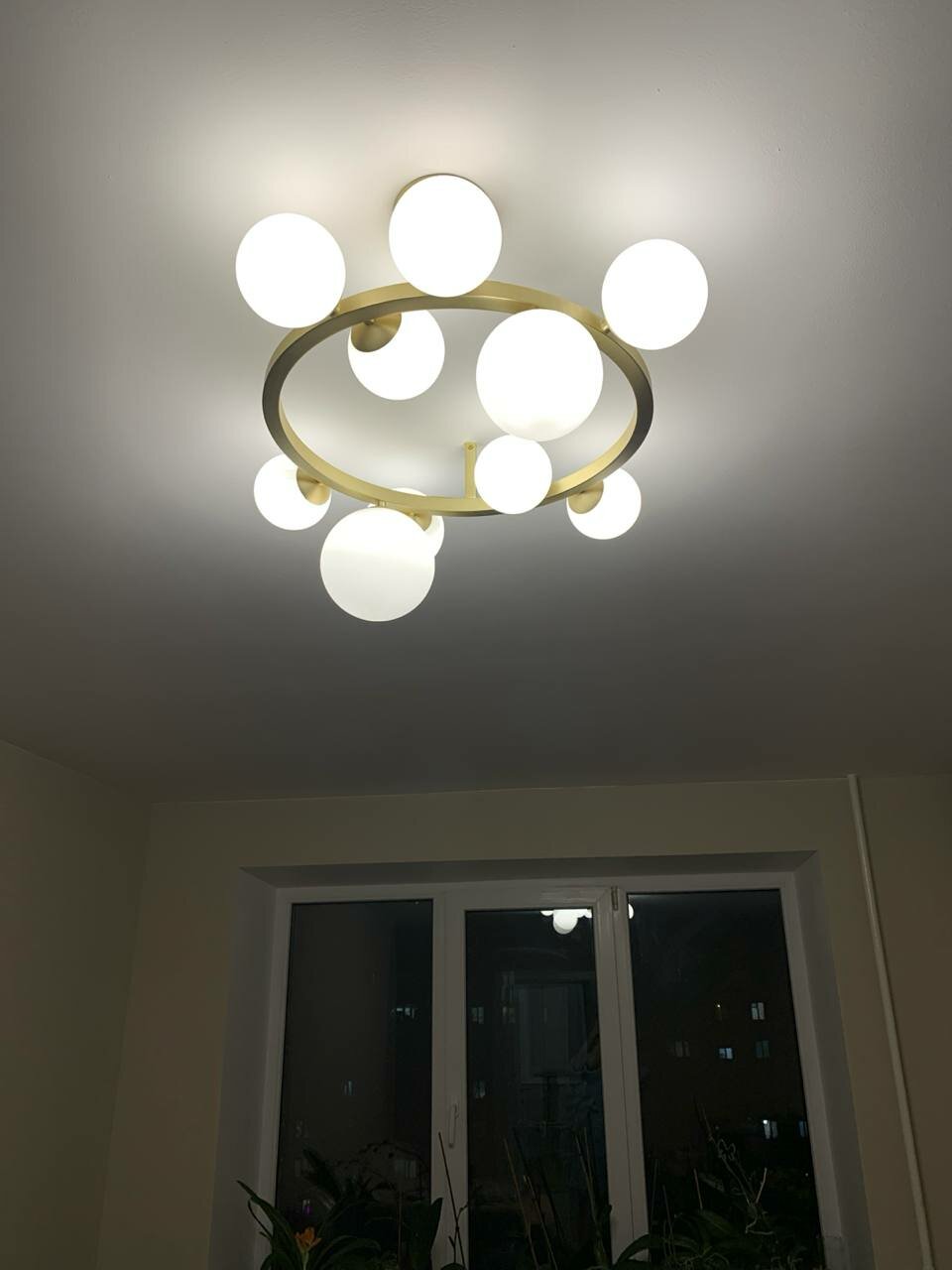 Люстра потолочная ideal lux Perlage PL10 макс.10х15Вт G9 230В IP20 Латунь Металл/Стекло 327815.