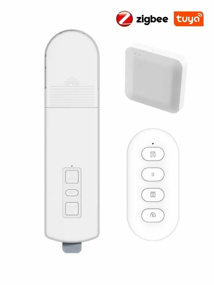 KNOW EASY-Tuya Zigbee Умный мотор для рулонных штор и жалюзи MB60L. Голосовые функции помощник Alice и настройки таймера. Комплект с шлюзом.