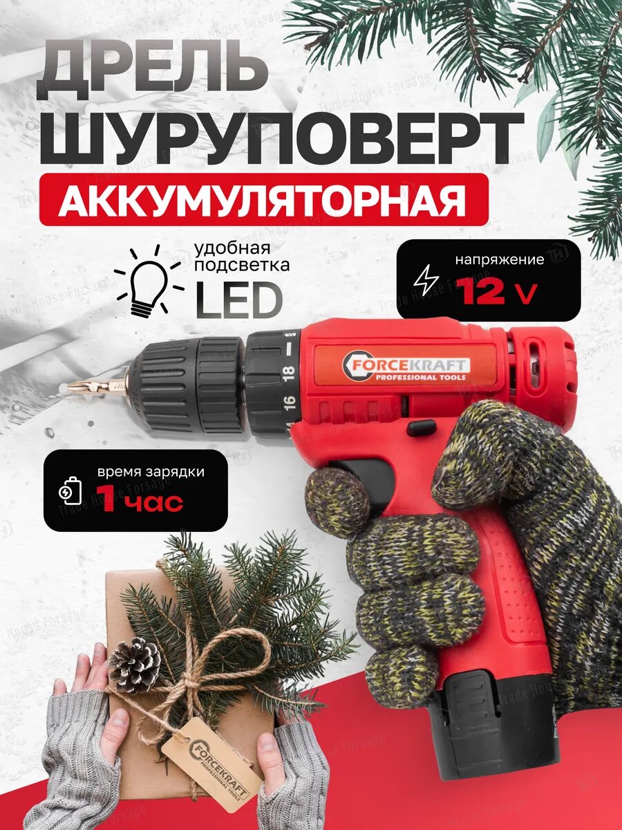 Шуруповерт аккумуляторный для дома 12V