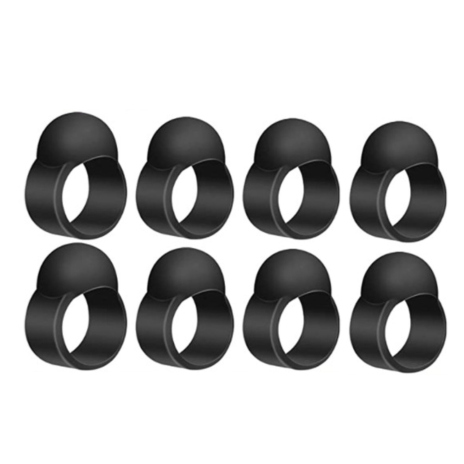 8pcs Акссессуар для игры на стальной языковой барабан Перкуссионные музыкальные инструменты Аксессуар стальной языковой барабан Палец Рубашка, диаметр 12.5мм, 13.5мм, 14мм, 15мм, материал резина