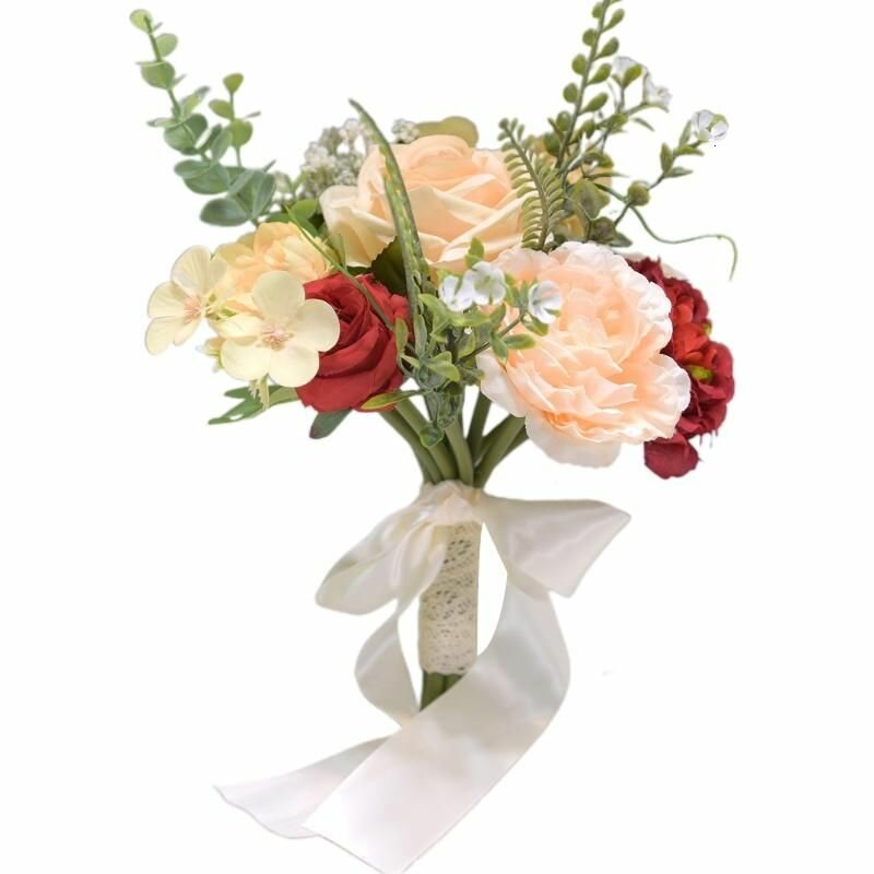 1 букет из 948 разноцветных маленьких букетиков-красный