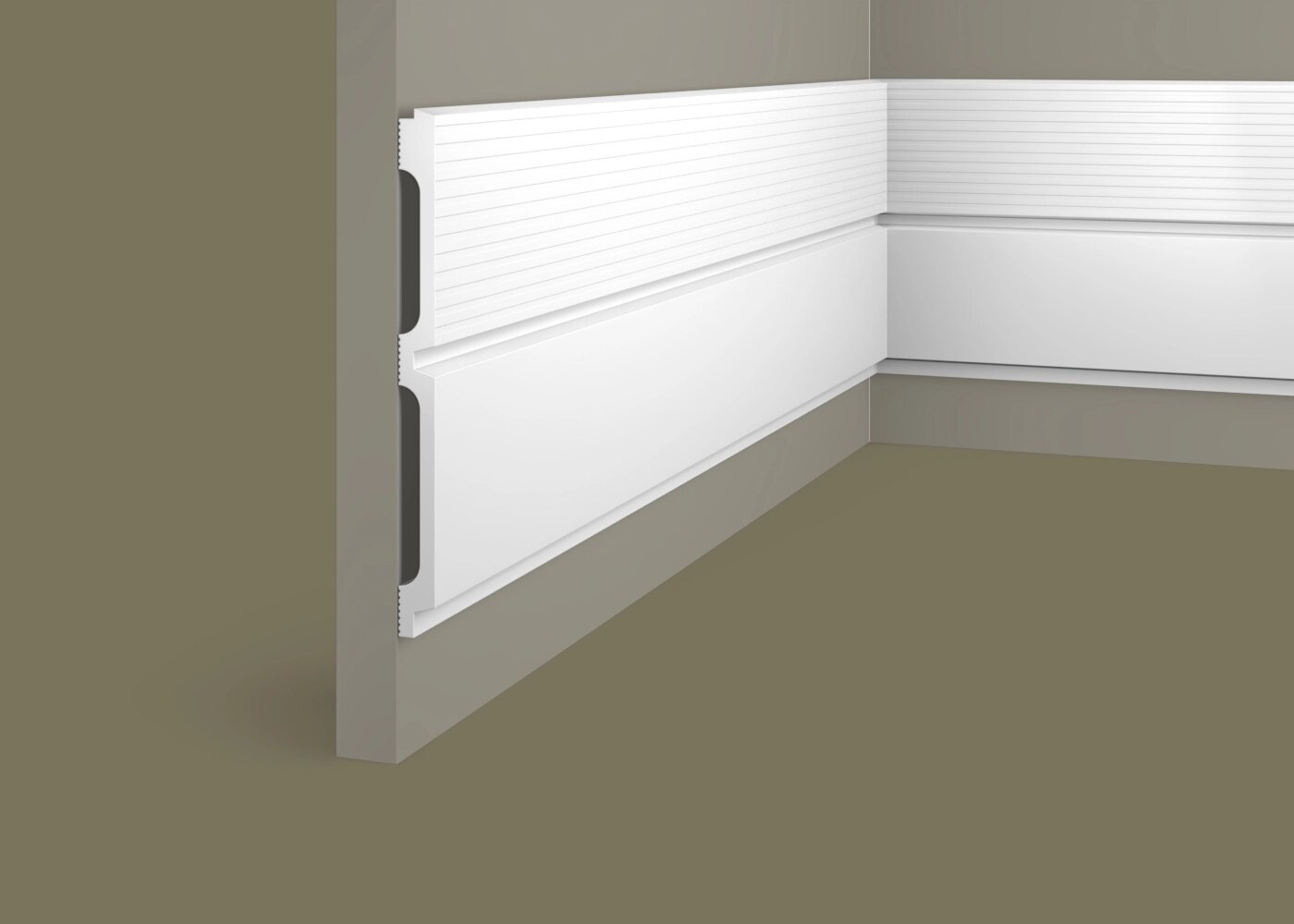 Стеновая панель Cosca Decor, влагостойкая, белая, матовый, 280 см х 15,6 см х 1,2 см