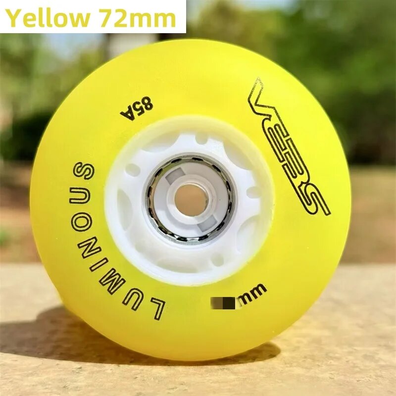 Светящиеся роликовые колеса SEBA Luminous Wheel 85A для детей и взрослых Желтый, 4 Yellow 72mm
