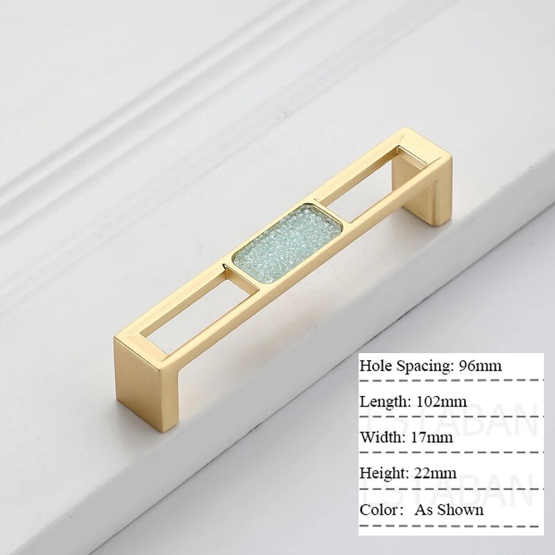 Ручки для шкафов золотистые, CJ1066-C-96mm, 102x17x22mm