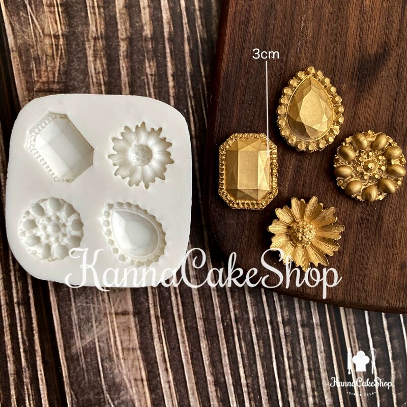 Силиконовая форма для фонданта: корона в европейском стиле, фоторамка, голова женщины, рельефный узор, крест в