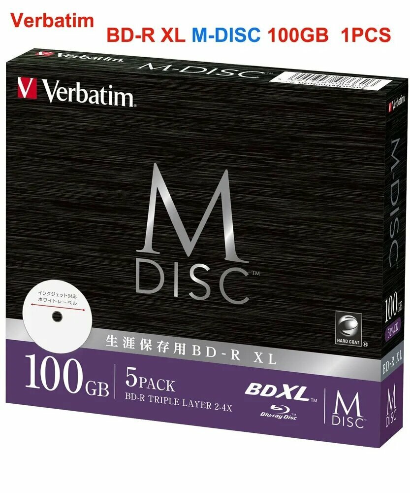 Verbatim Диск для записи BD-R, 100 ГБ, 1 шт