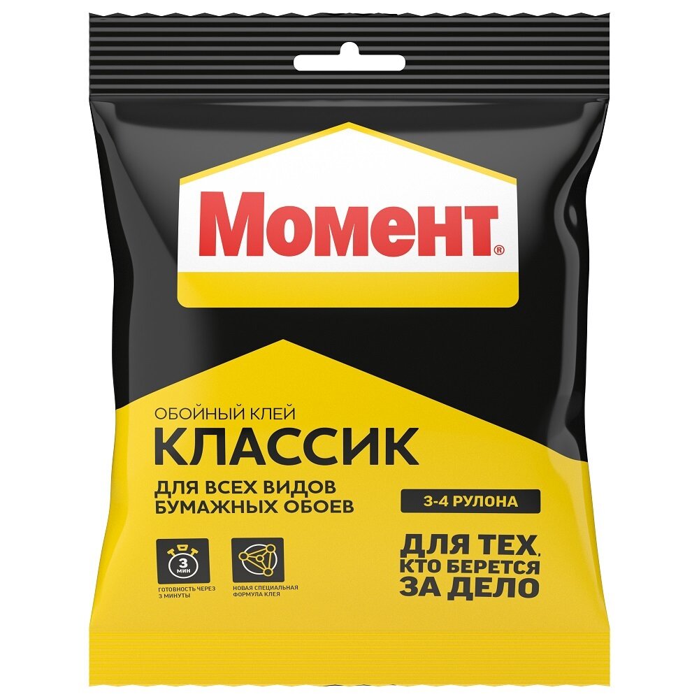 Обойный клей "Момент Классик", для бумажных обоев, антигрибковый, 100г