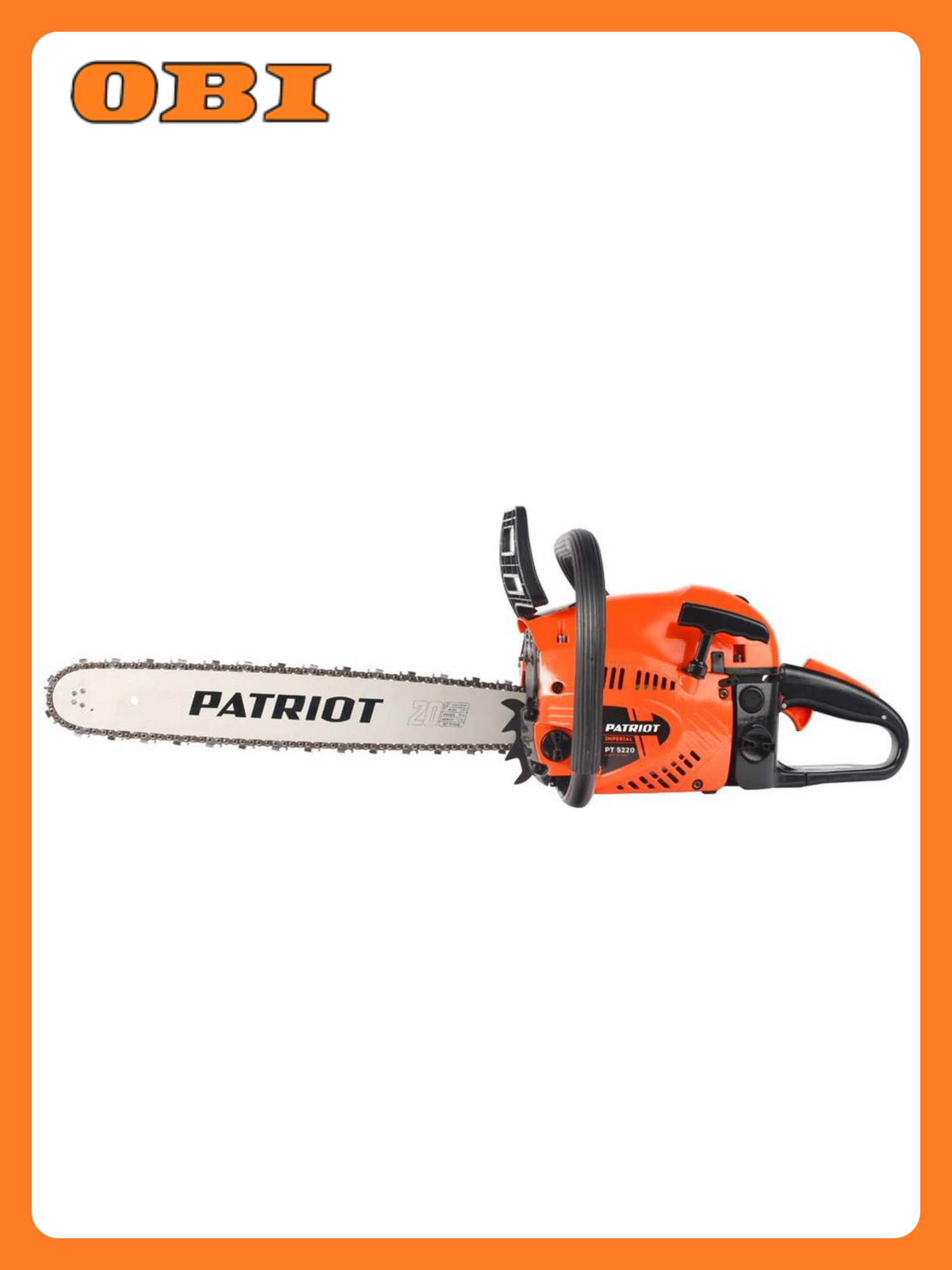 Бензопила PATRIOT Imperial PT 5220, шаг цепи 0.325", 3.4 л. с антивибрационная система