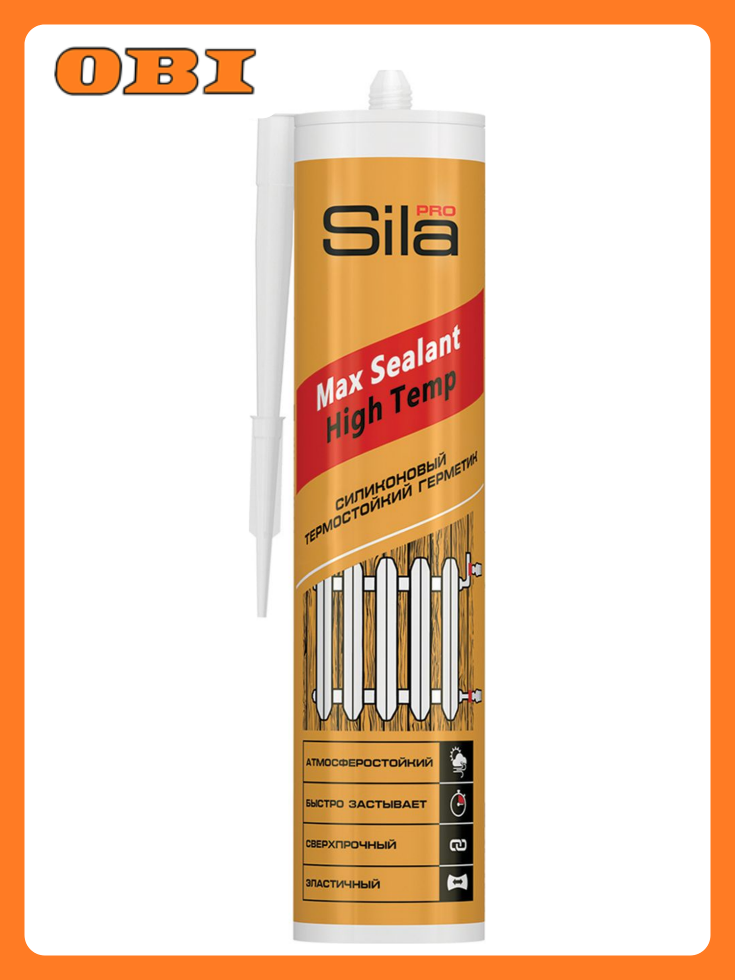 Герметик силиконовый термостойкий Sila PRO Max Sealant красный 290 мл