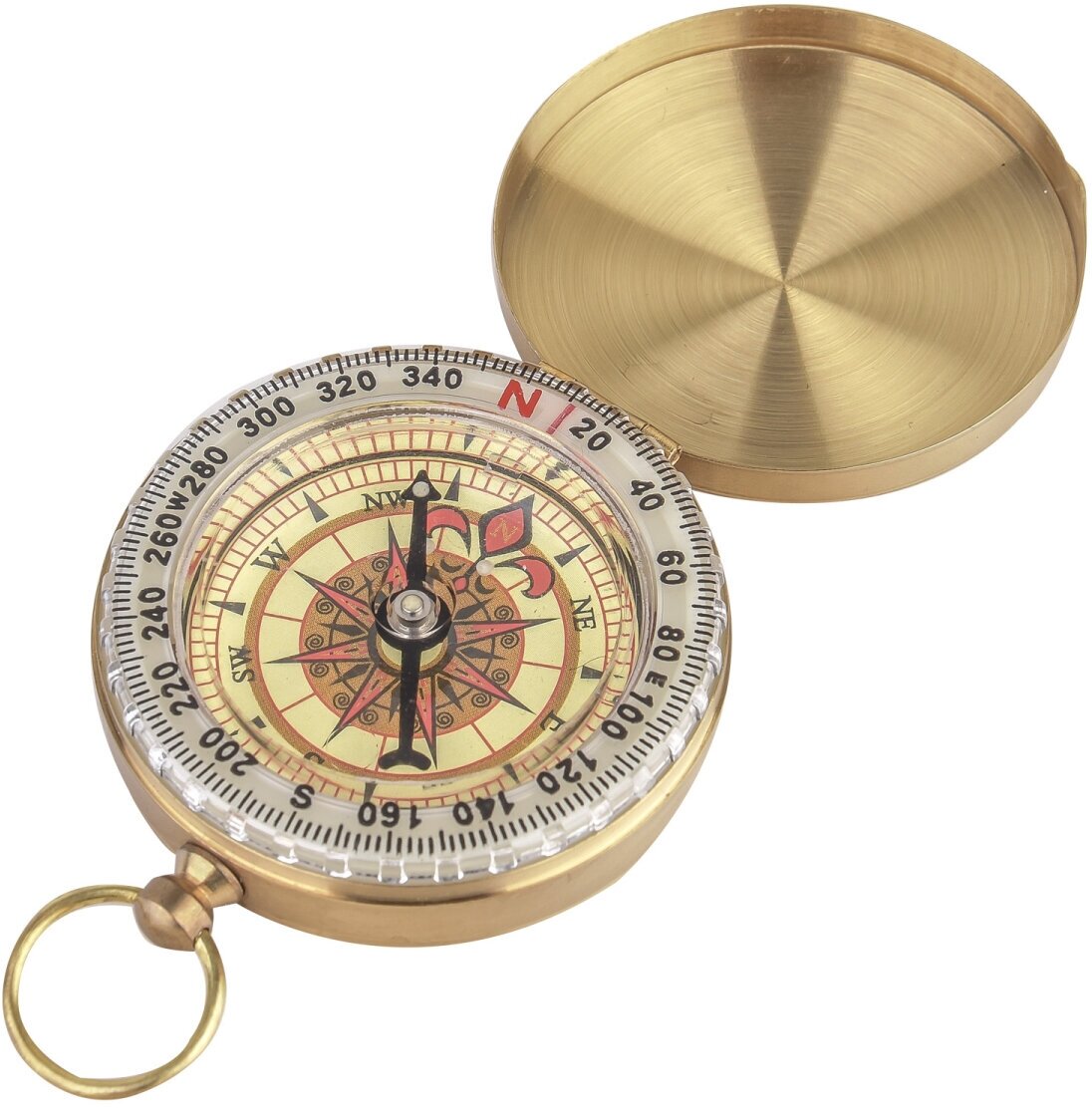 Классический модный компас, золотой, со светящейся функцией。