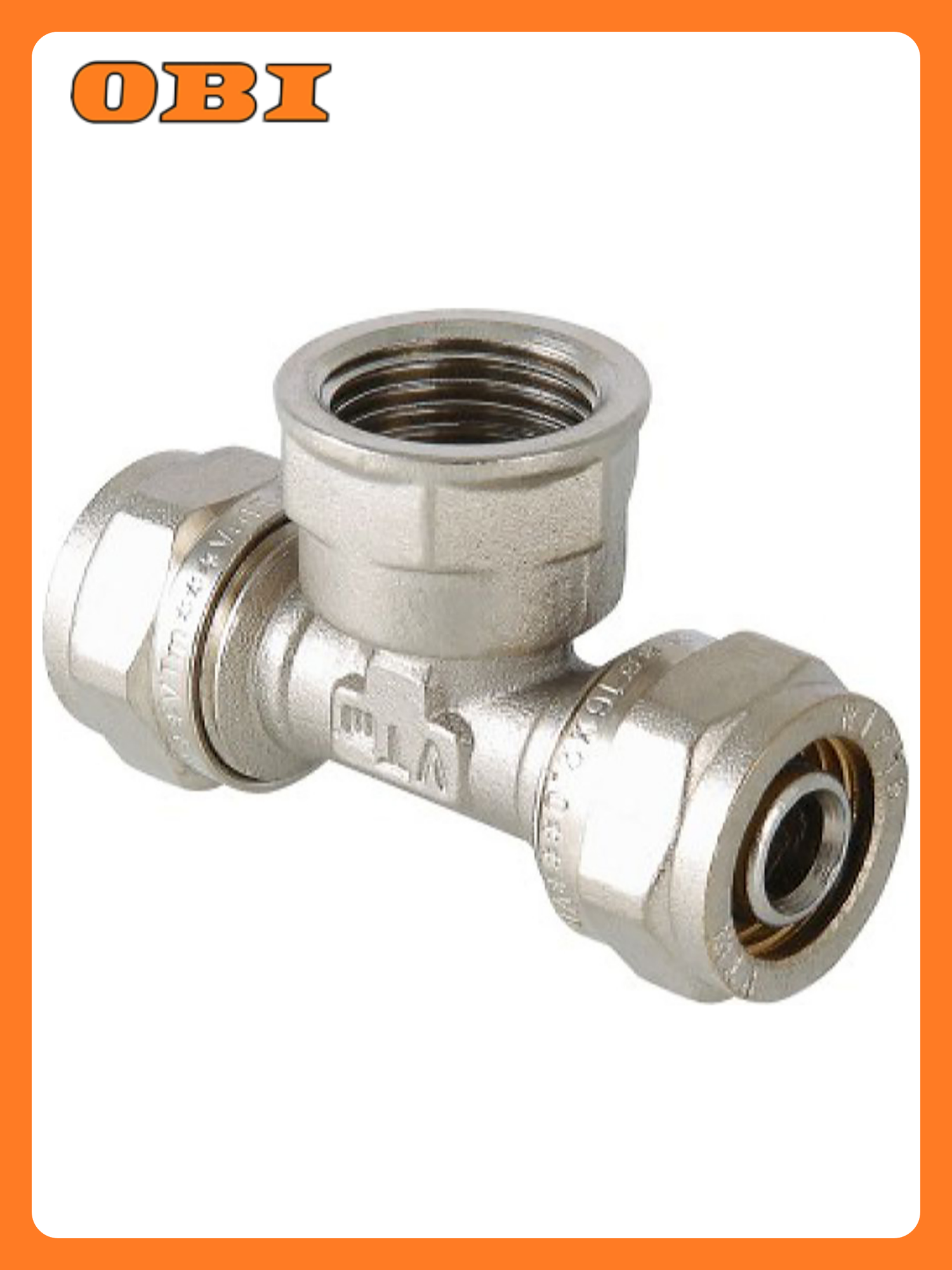 Тройник VALTEC, латунь, металлопластик, обжимное соединение, 1", 26мм