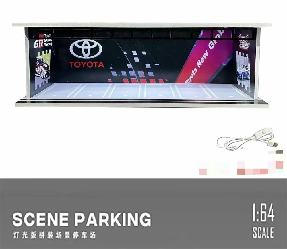 Meiduoxing(moreart) Диорама гараж с подсветкой для машинок для моделей 1:64, Porsche BMW NISSAN RWB BMW HKS ADVAN, Игрушечный гараж, парковка для машинок