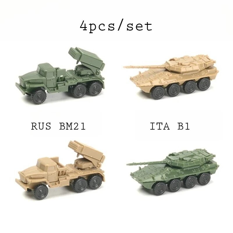 GRAPMAN 1/144 Советский BM21 Град 4D Стальной шар Модель 4 шт.