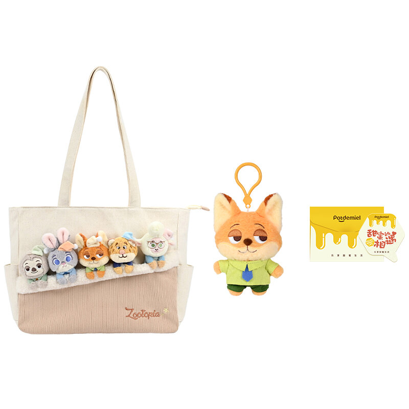 POTDEMIEL x Disney Zootopia Judy Nick Panther Officer, Lightning Finn Sheep Vice President Dolls Plush Charm null
