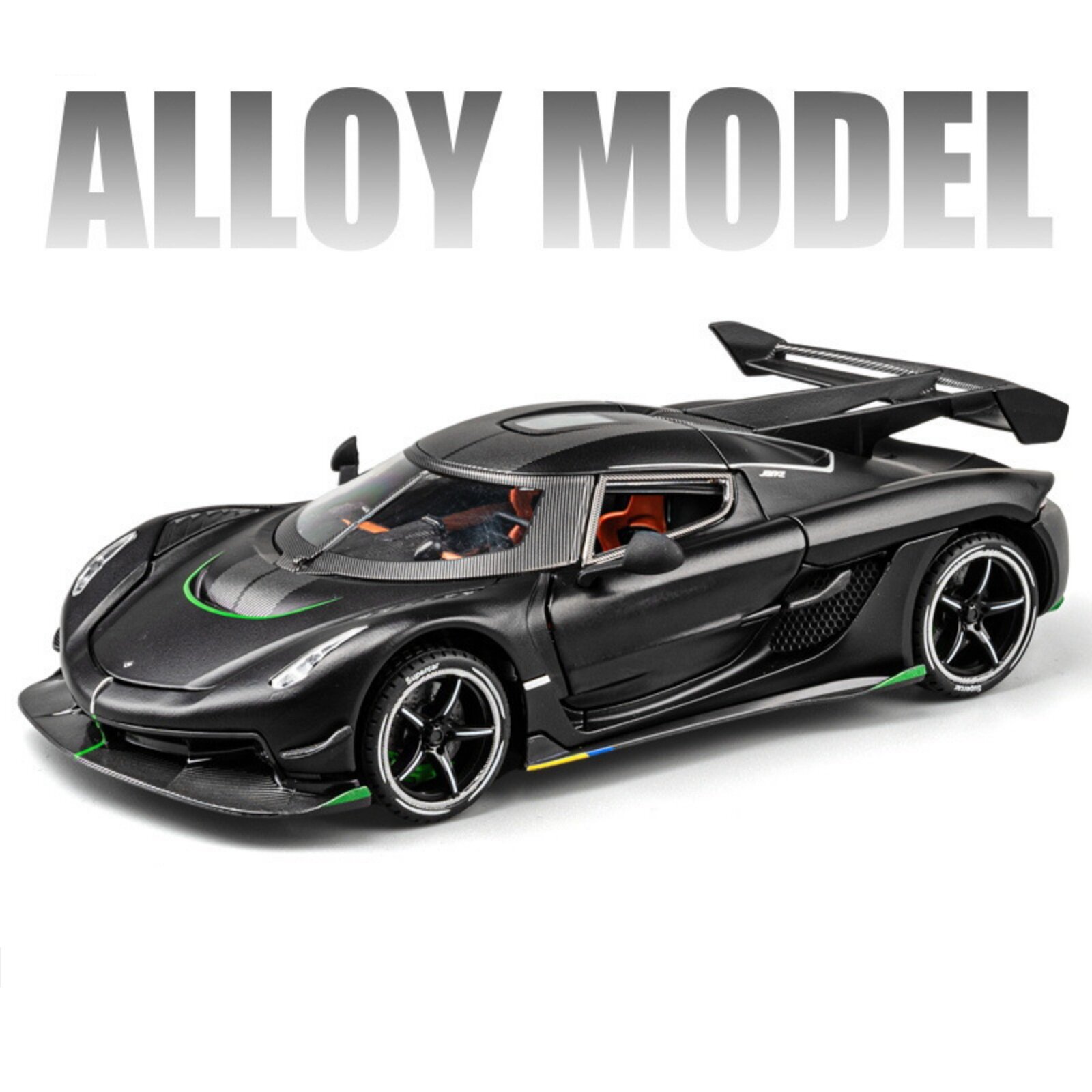 Tcherchi Gt Spirit Koenigsegg Jesko 2021 Model Araba 1:24 Ölçekli Beyaz 001 с функциями: множественные открывания, четырехколесные амортизаторы, откатные задние колеса, рулевое управление передних колес, звук и свет при нажатии на гудок, роторные двери,