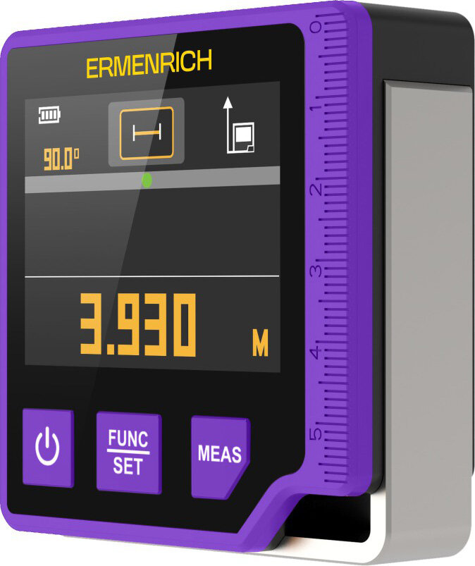 Цифровой уровень с лазерной рулеткой («3 в 1») Ermenrich Verk LQ60
