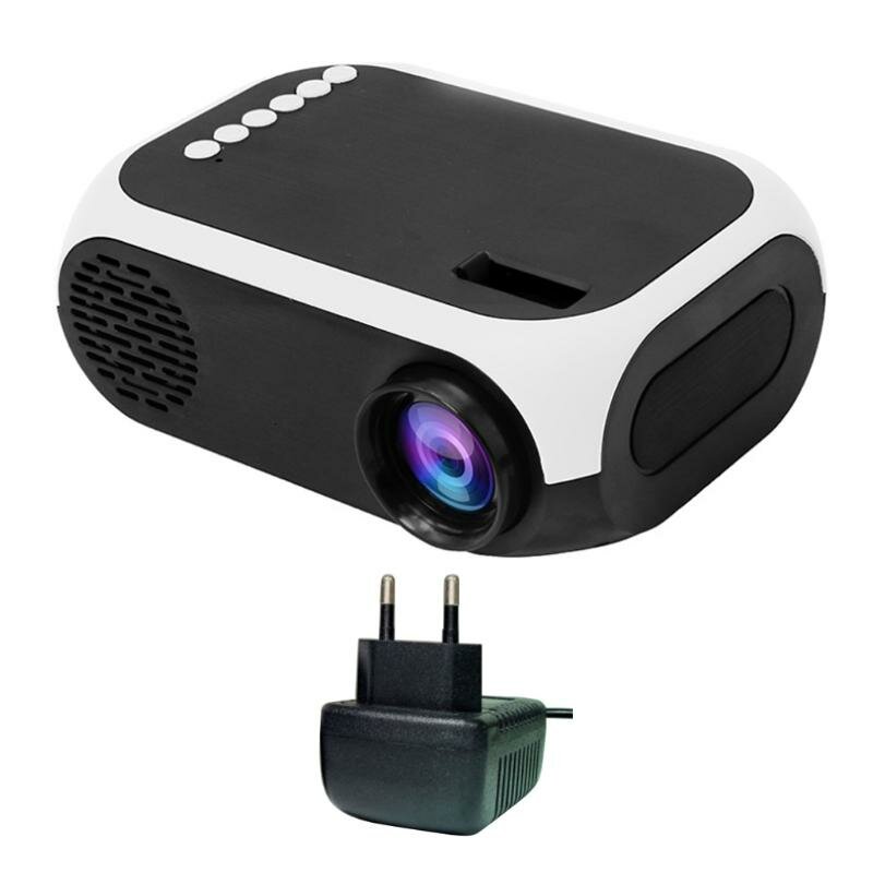 Мини проектор портативный многофункциональный для дома, LED кино, Белый - EU Plug - EU