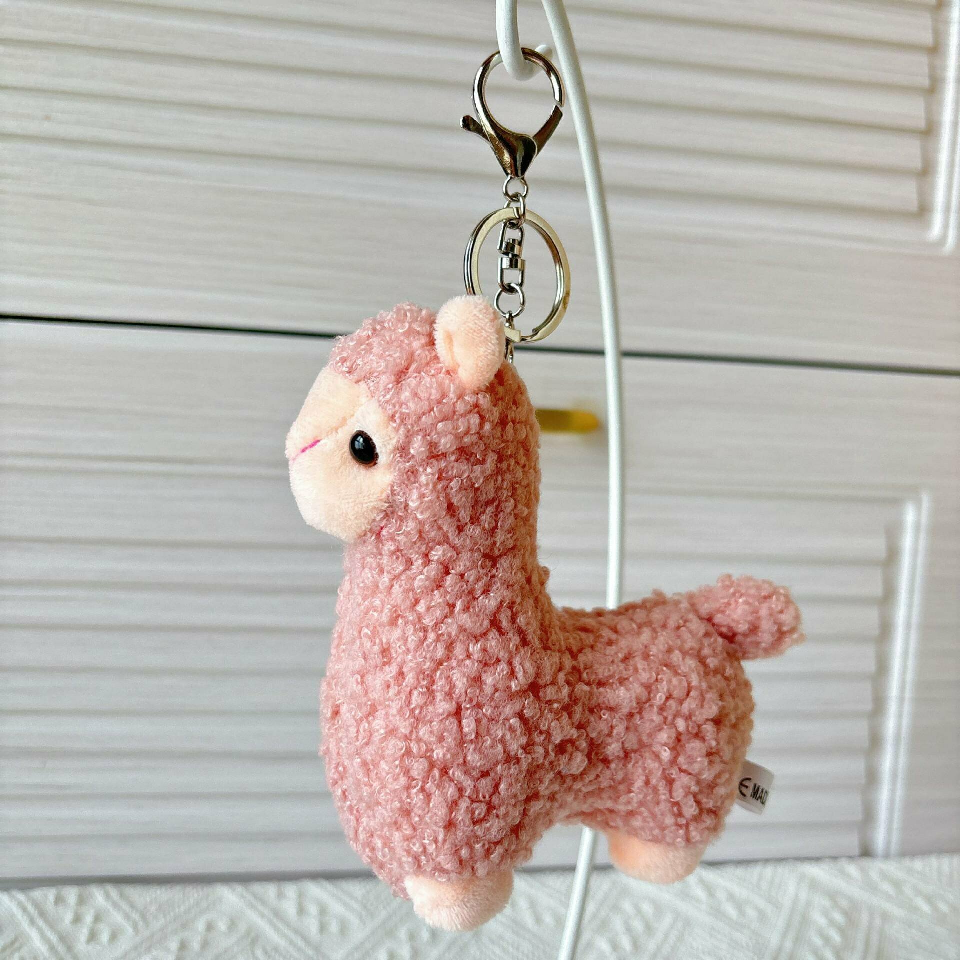 Милая плюшевая кукла-подвеска из альпаки в стиле ins, игрушка-брелок из альпаки, подвеска для сумки с ягненком, кукла с