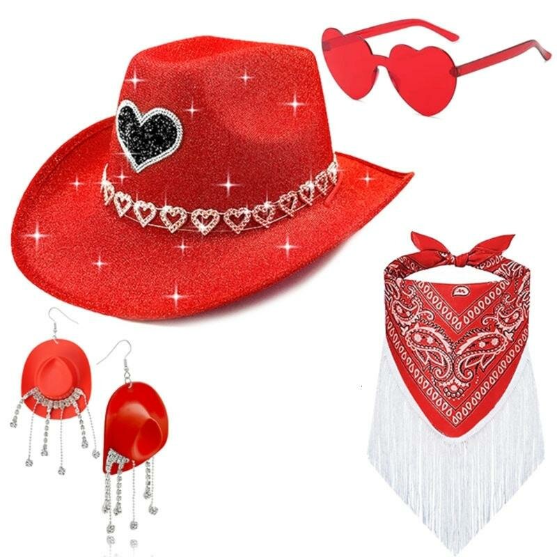 Шарф-шапка с очками для вечеринок, красный