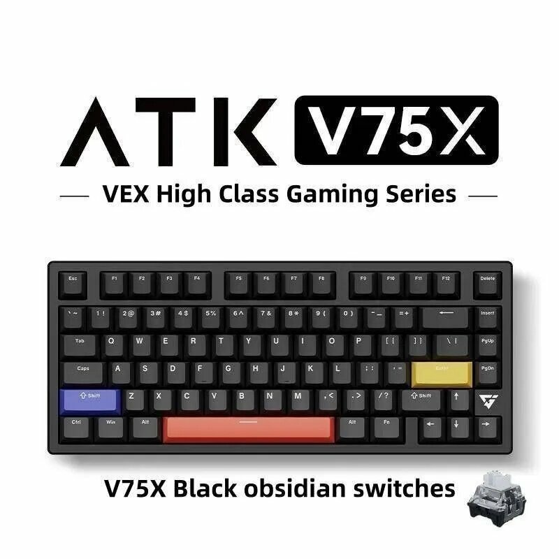 VXE ATK V75X/V75K Беспроводная Тройной режим Возможность горячей замены всех клавиш RGB-подсветка Механическая клавиатура