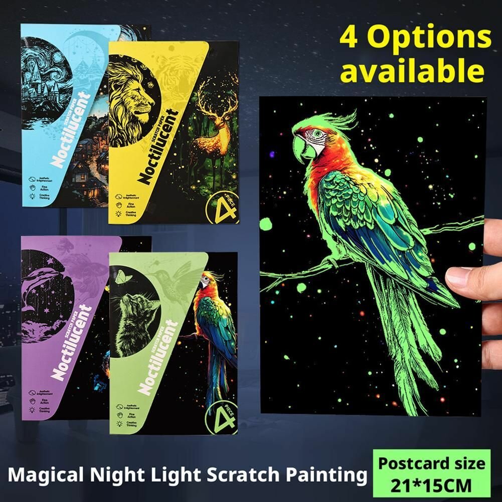 Светящаяся раскраска скретч-карты