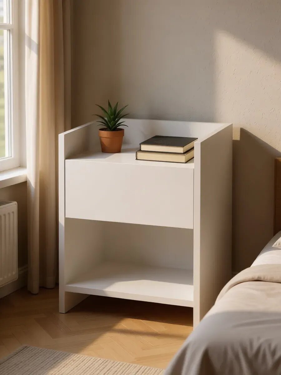 Тумба прикроватная белая