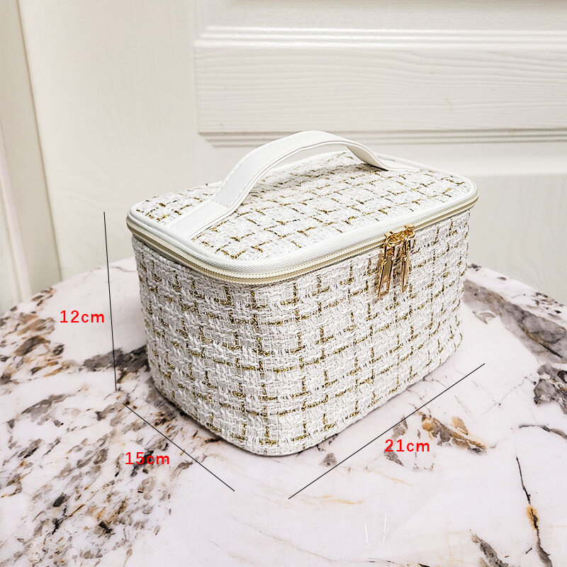 2024 Новый стиль Шанель высококлассная модная косметичка большой емкости портативная сумка Косметическая сумка для