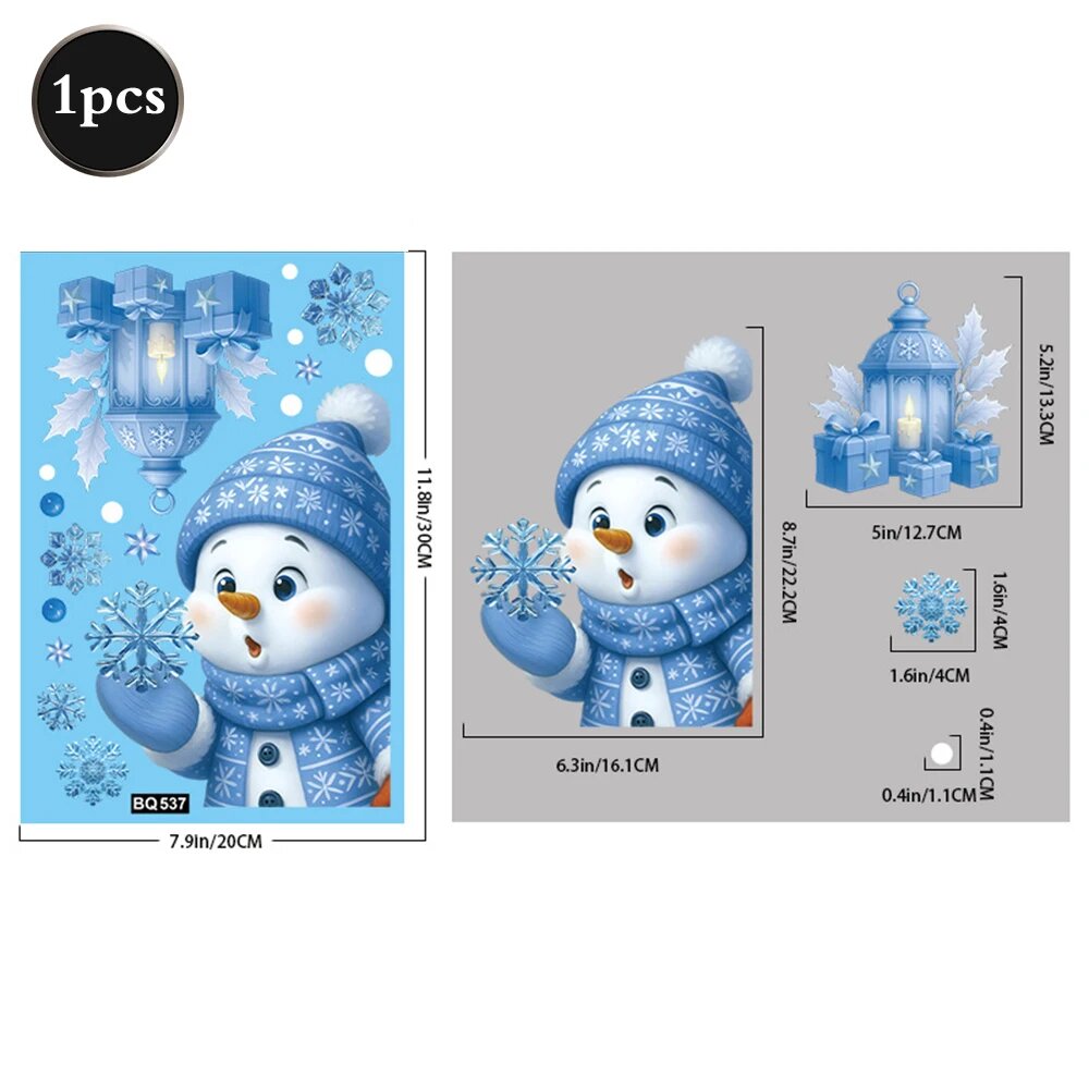 С Рождеством наклейки на дверь и окно Санта-Клаус Снеговик Олень наклейки Рождество Новый год домашнее окно DIY Декор подарочной коробки