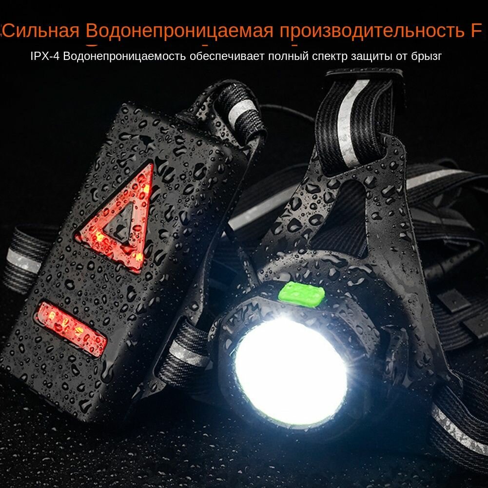 Светодиодный нагрудный фонарь с USB-аккумулятором, носимый ходовой фонарь для бегунов, бегунов