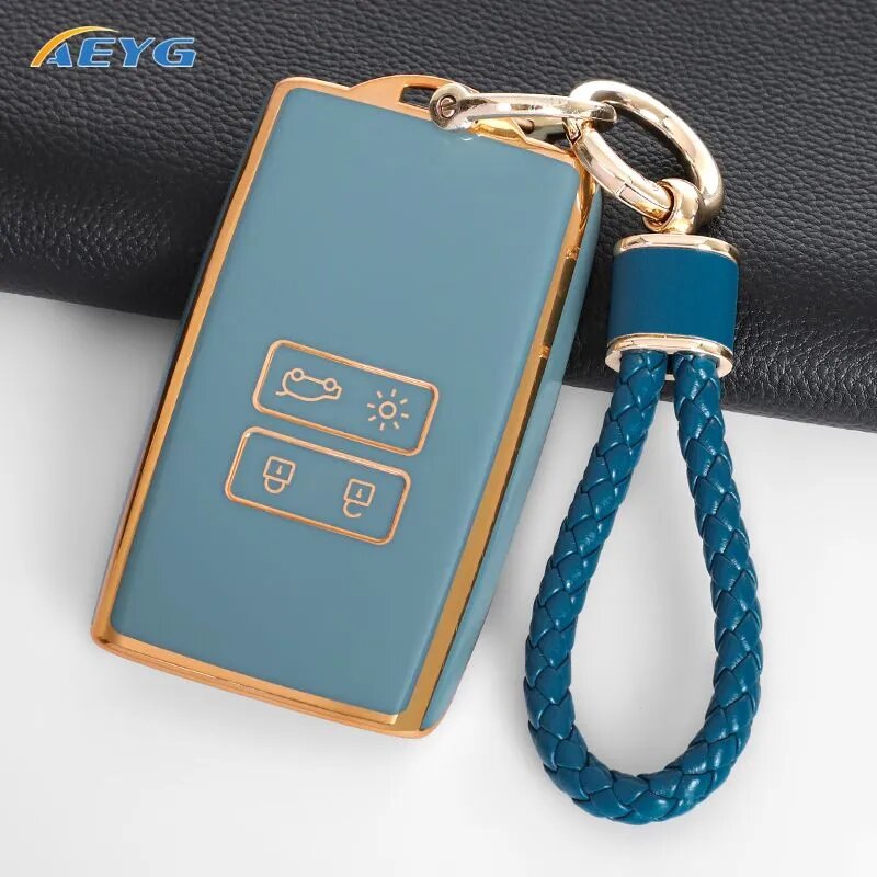 Чехол для автомобильного брелка из ТПУ для Рено Renault Koleos Captur Megane Clio Scenic Talisman Arkana Дакия Dacia Sandero Card, KOLEN