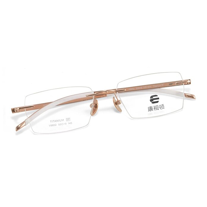 Cornstone Pure Titanium Square Eyeglass Frames Unisex V9852 — фото 1