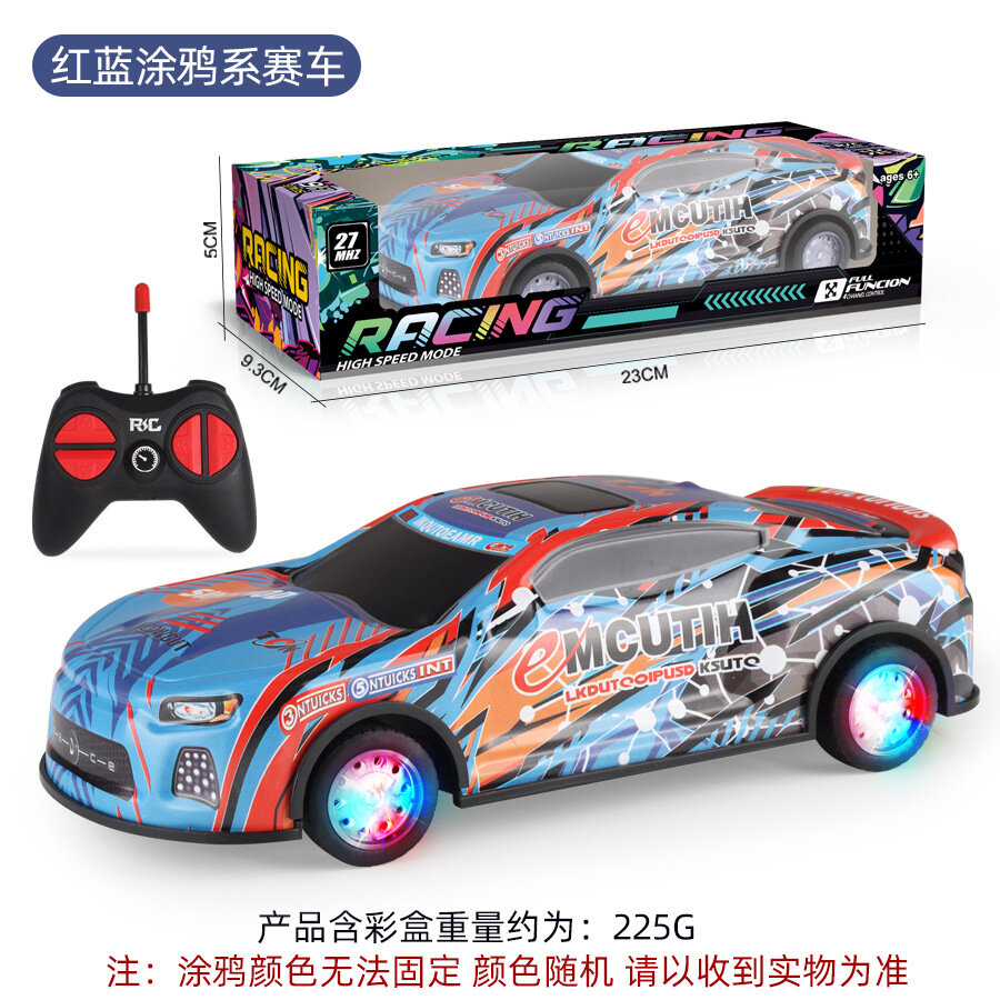 2026 Новейшая кросс-бордерная детская металлическая игрушка с четырехсторонним пультом управления, симуляция электрического светового спортивного автомобиля, игрушечная машина для дрифта для мальчиков