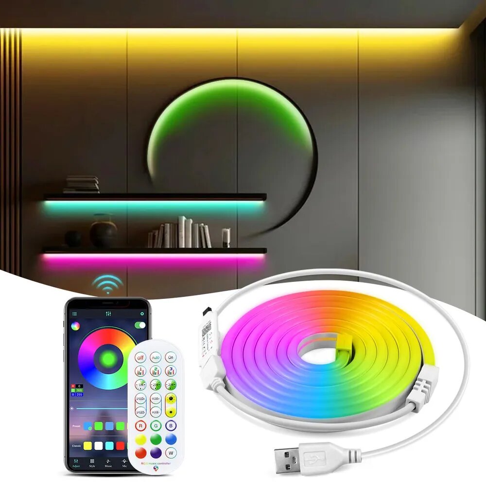 Светодиодная лента 5 Вт, IP65, Разноцветный, 1 шт