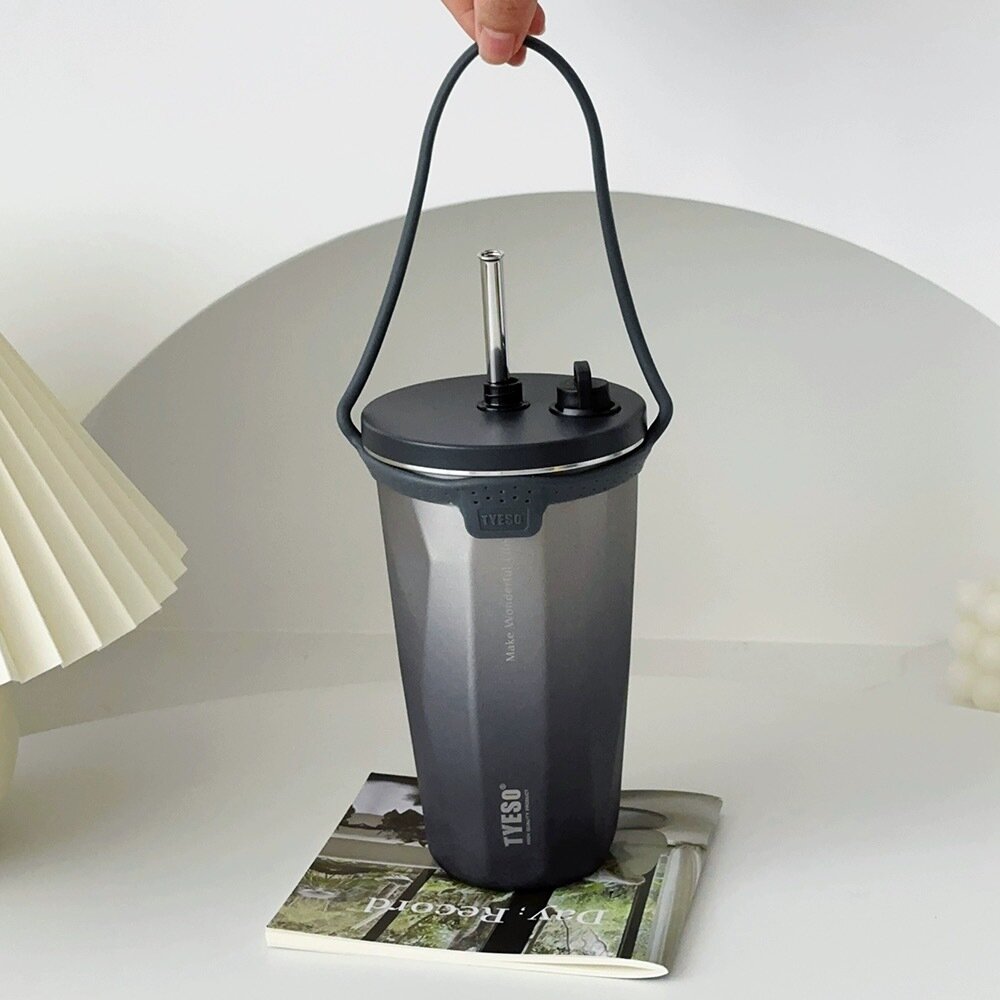 TYESO Taishuo новая кофейная чашка из нержавеющей стали ледяной хулиган изоляция Автомобильная соломенная чашка