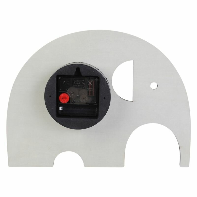 Деревянные настенные часы с трехмерным мультяшным слоном-A